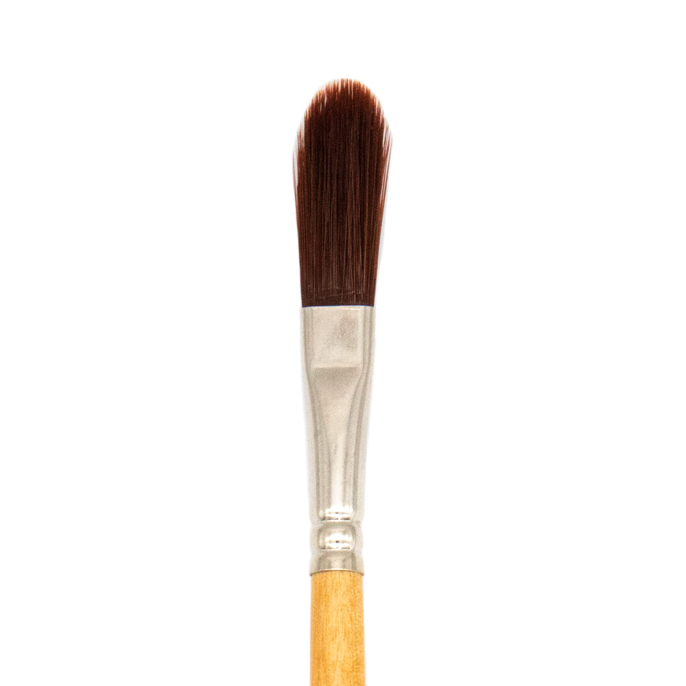 FauxBrushes.com Long Filbert Striping Brush (Bordeaux Nylon)